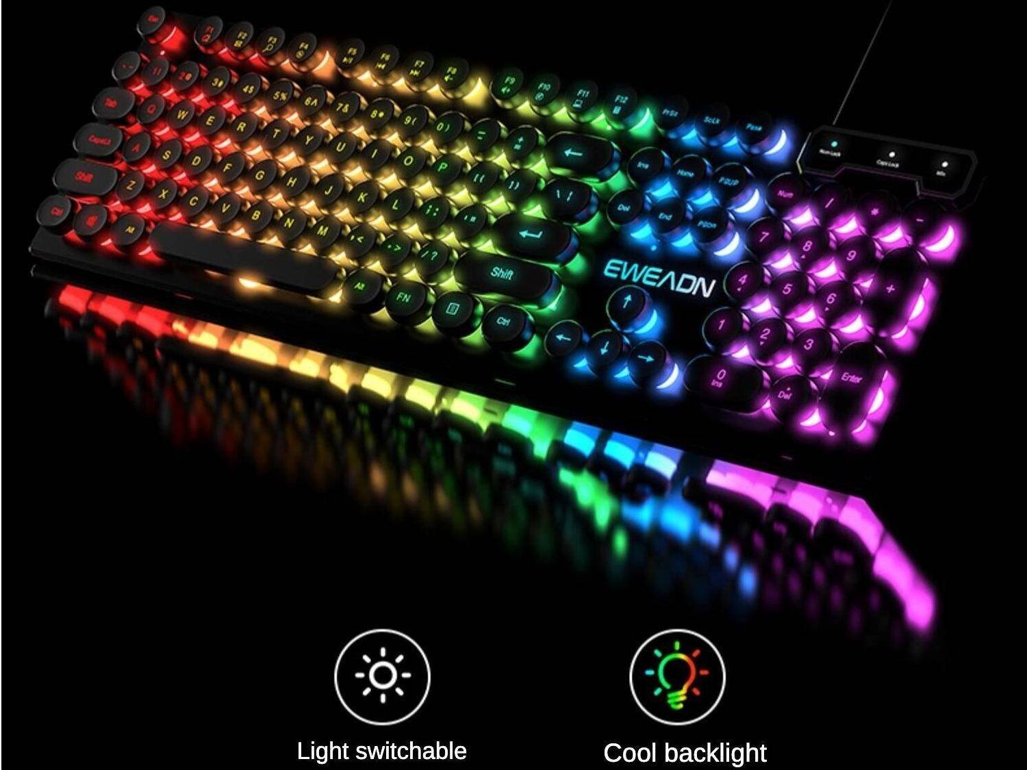 Retro Round Keyboard Plug USB - Alicambo Online Shop